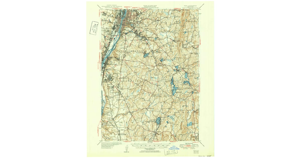 1950s Maps of Ives Corner, Poestenkill | Pastmaps