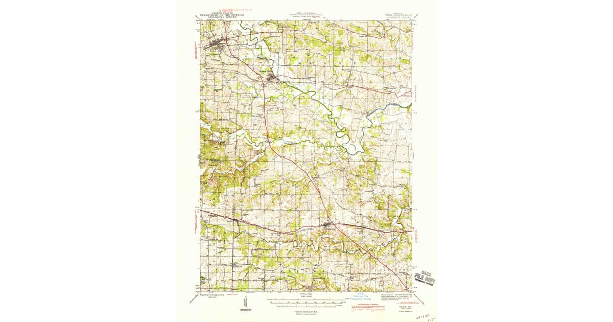 1945 Map of Troy, MO — High-Res | Pastmaps