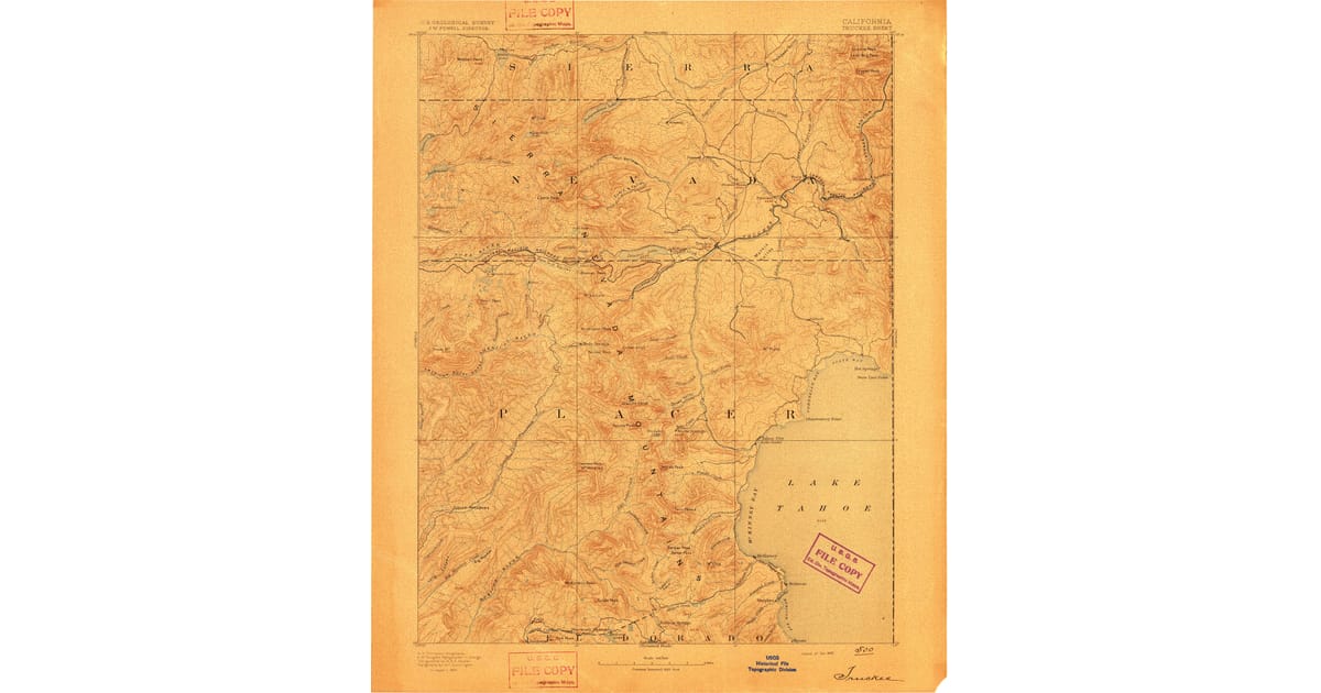1893 Map of Truckee, CA — High-Res | Pastmaps