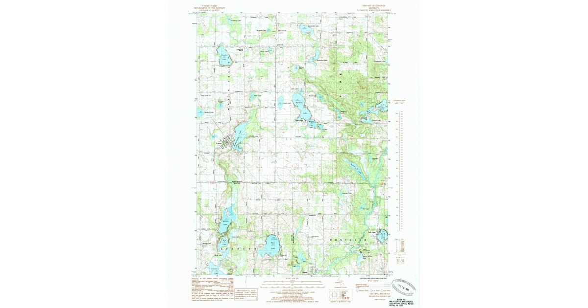 1985 Map of Trufant, MI — High-Res | Pastmaps