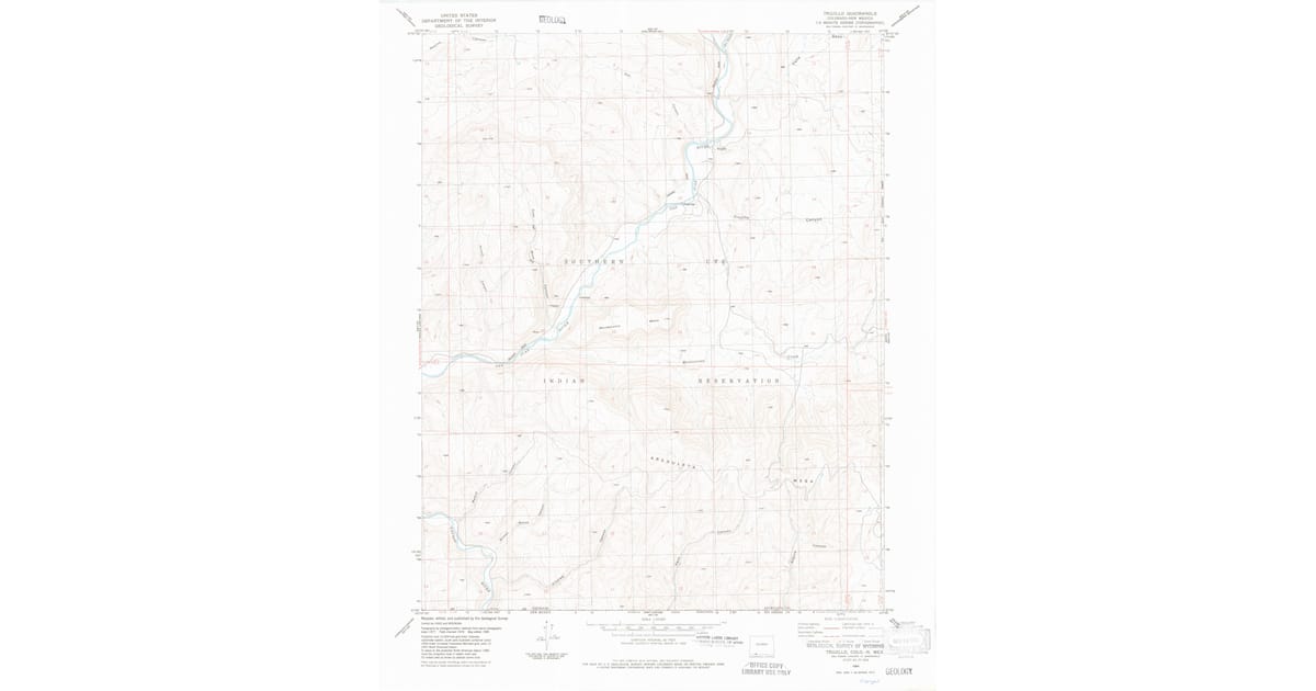 1984 Map of Trujillo, Archuleta County, CO — High-Res | Pastmaps