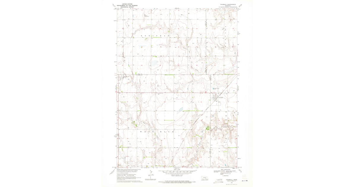 1969 Map of Trumbull, NE — High-Res | Pastmaps