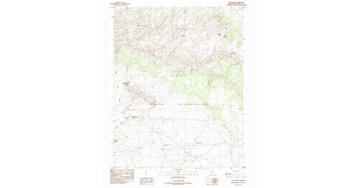 1985 Map of Tse Esgizii, Coconino County, AZ — High-Res | Pastmaps