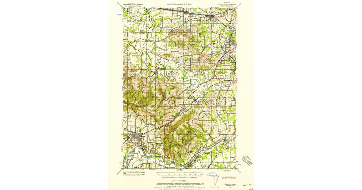 1939 Map of Tualatin, OR — High-Res | Pastmaps