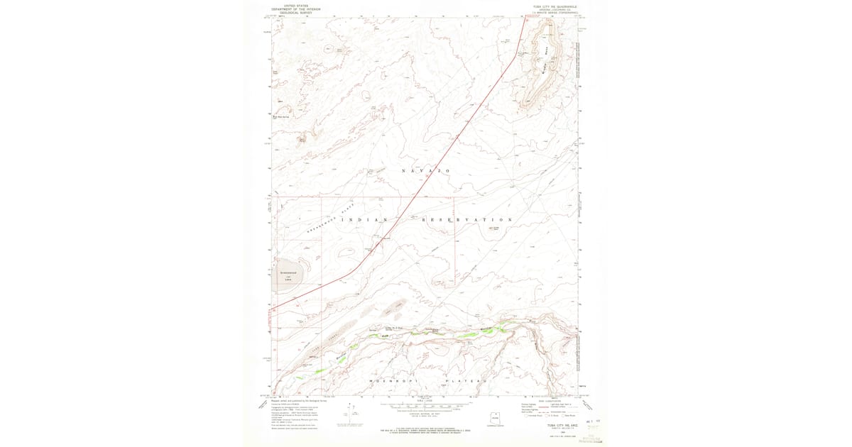 1969 Map of Tuba City NE, Coconino County, AZ — High-Res | Pastmaps