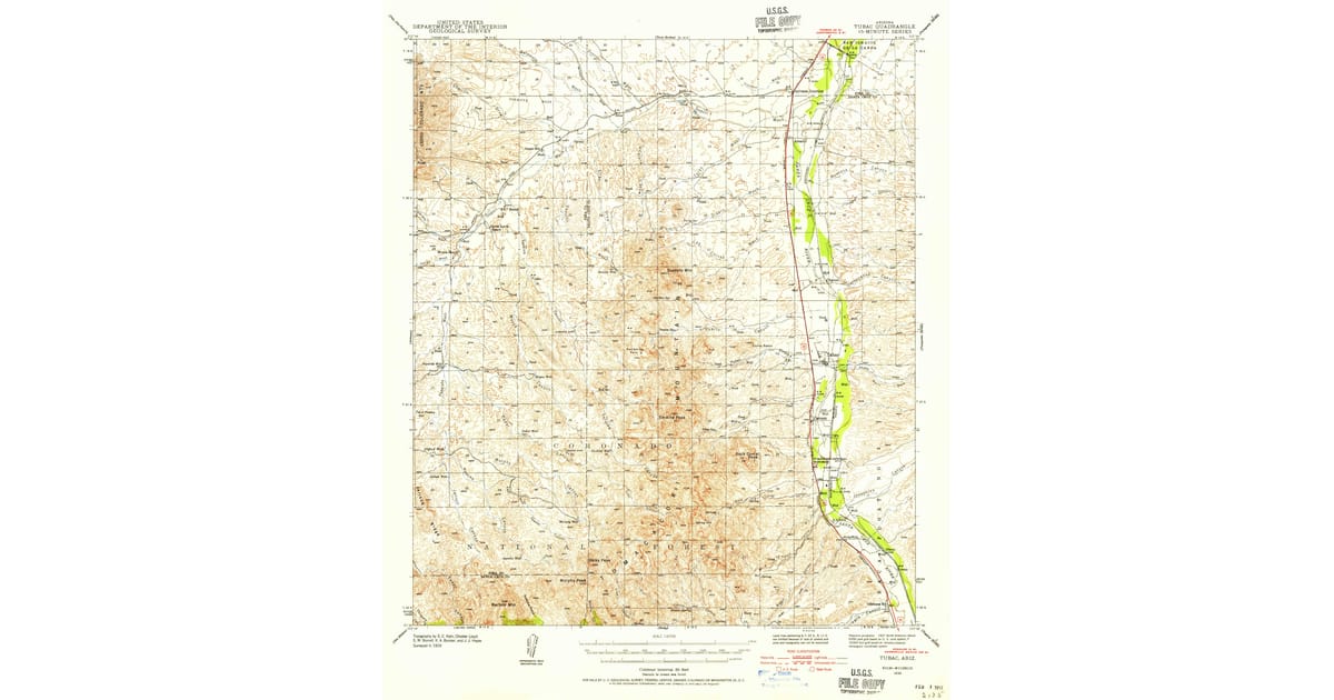 1939 Map of Tubac, AZ — High-Res | Pastmaps
