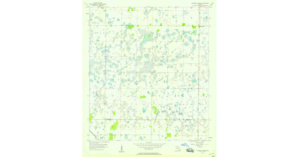 1957 Map of Tuckers Corner, Charlotte County, FL — High-Res | Pastmaps