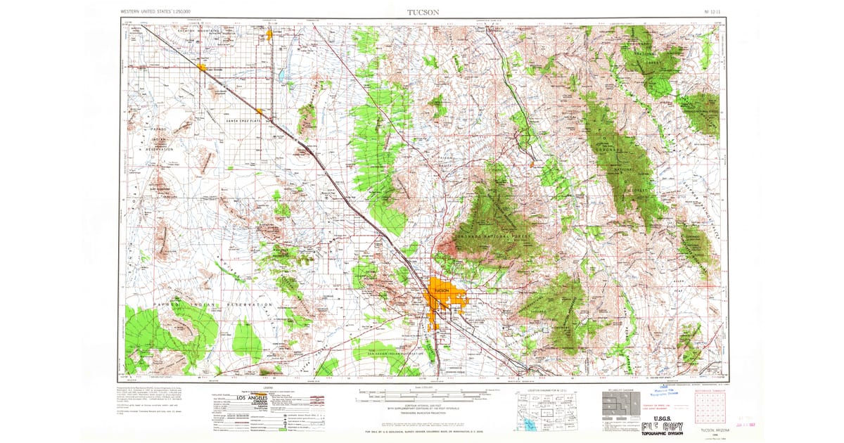 1950s Maps of Oracle Junction, AZ | Pastmaps