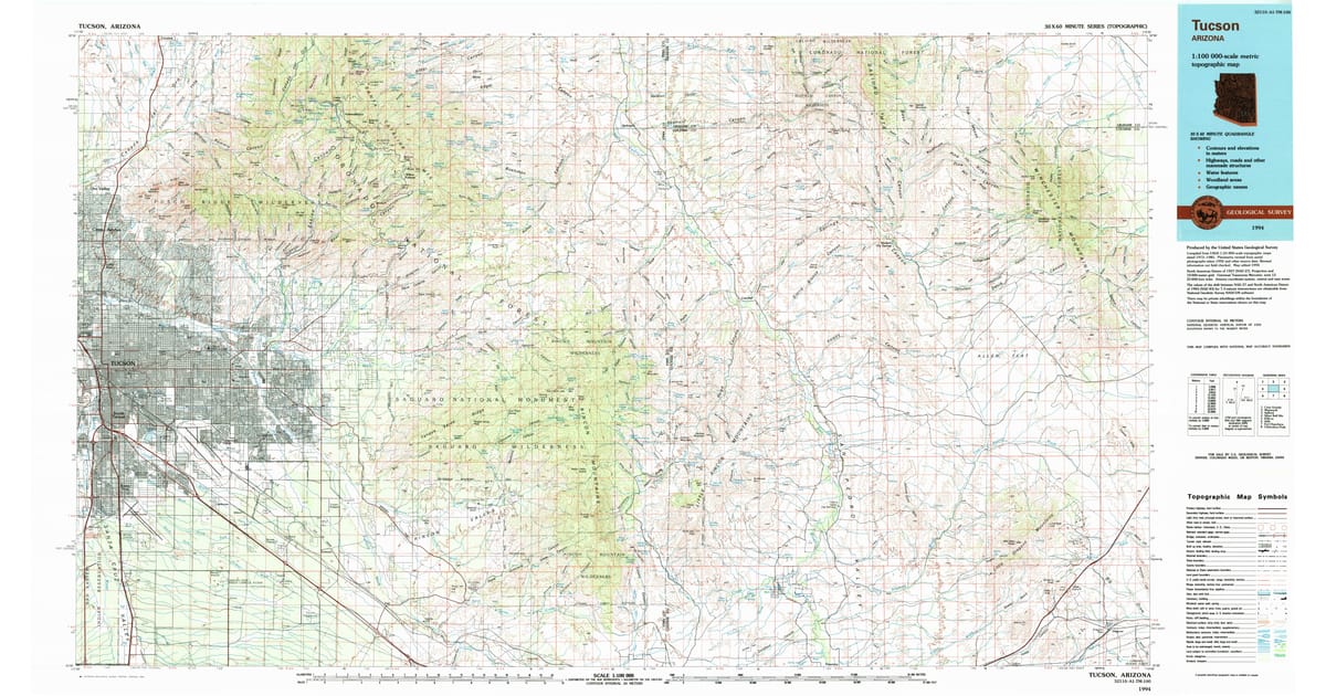 1990s Maps of Vail, AZ | Pastmaps