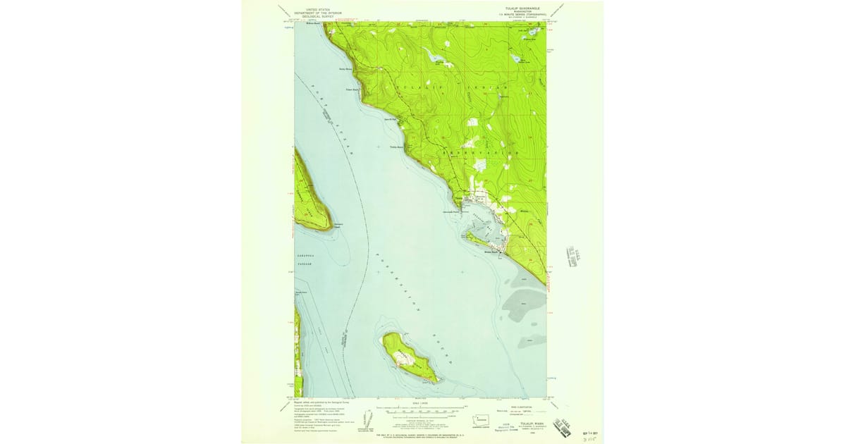 1956 Map of Tulalip, Snohomish County, WA — High-Res | Pastmaps
