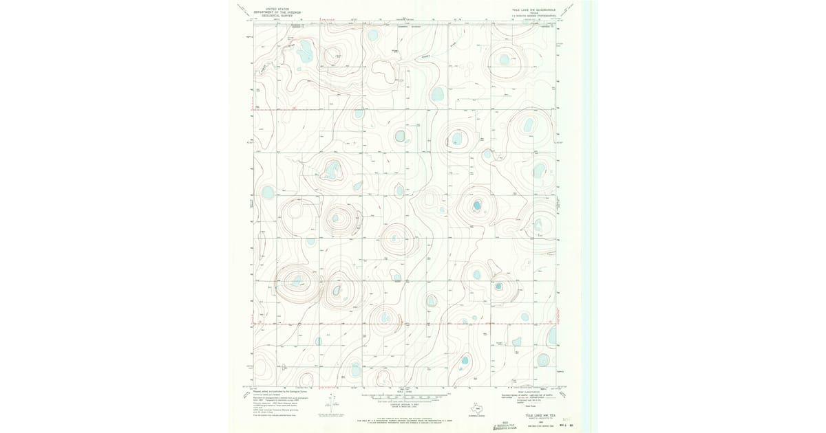 1969 Map of Tule Lake NW, Swisher County, TX — High-Res | Pastmaps