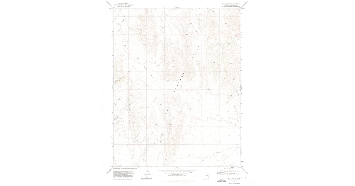 1973 Map of Tule Spring, Lincoln County, NV — High-Res | Pastmaps
