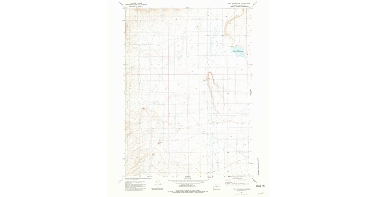1981 Map of Tule Springs NE, Harney County, OR — High-Res | Pastmaps