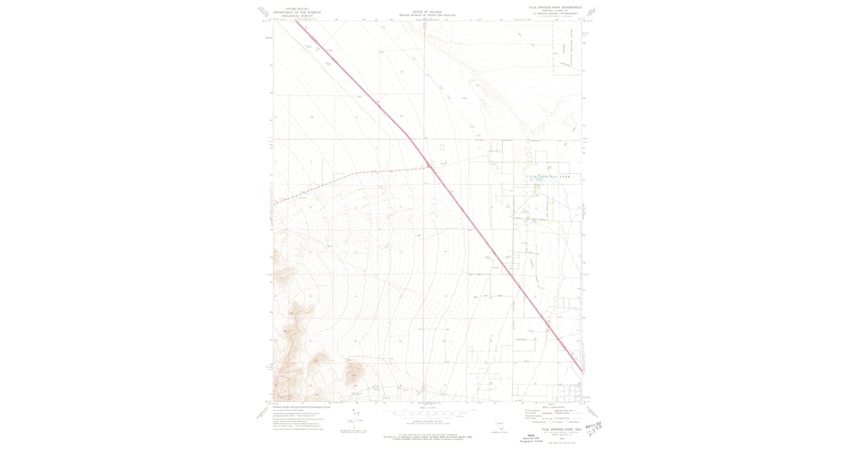 1974 Map of Tule Springs Park, Clark County, NV — High-Res | Pastmaps