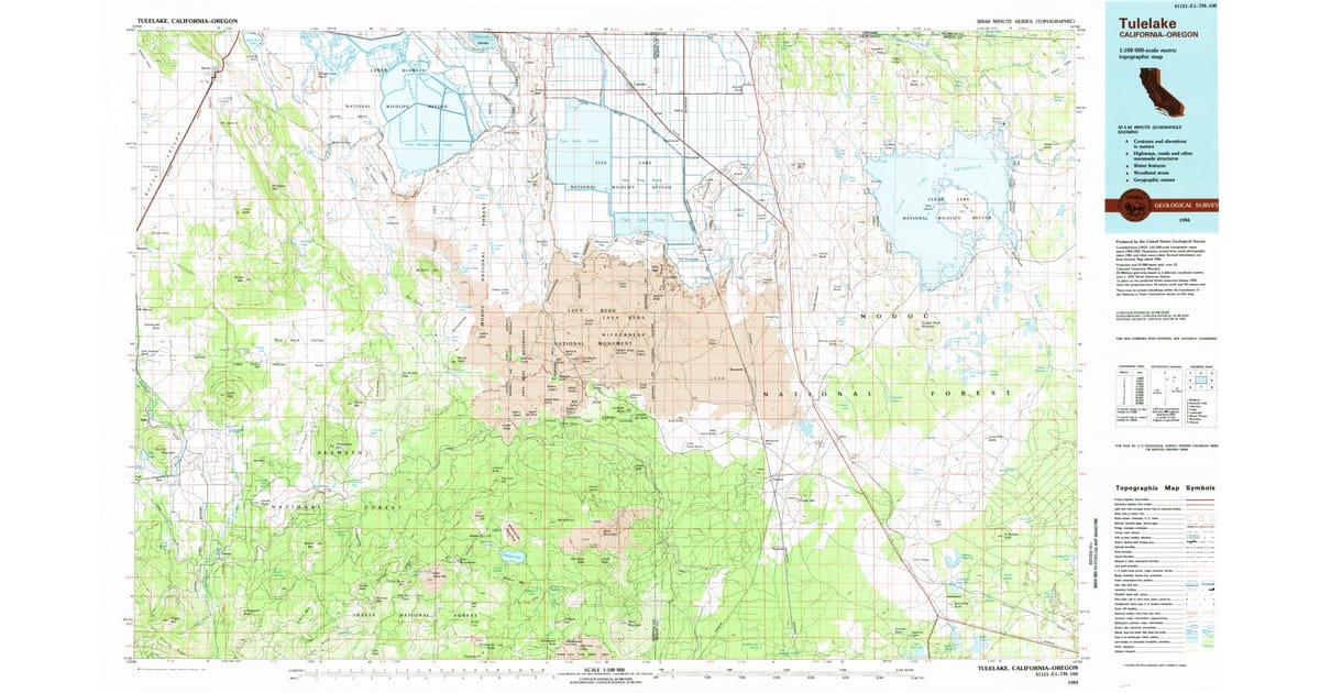 1984 Map of Tulelake, CA — High-Res | Pastmaps