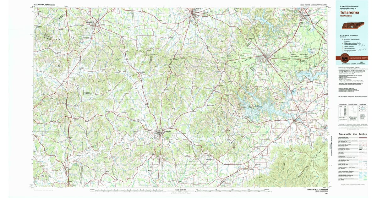 1980s Maps of Manchester, TN | Pastmaps