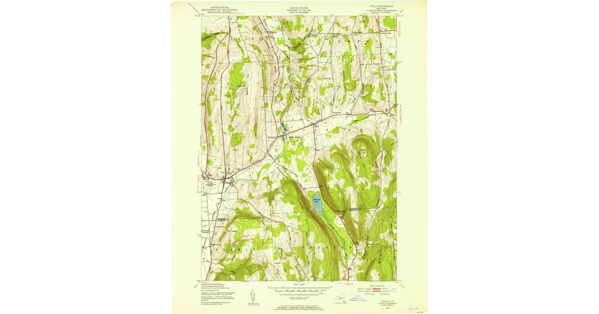 1943 Map of Tully, Onondaga County, NY — High-Res | Pastmaps