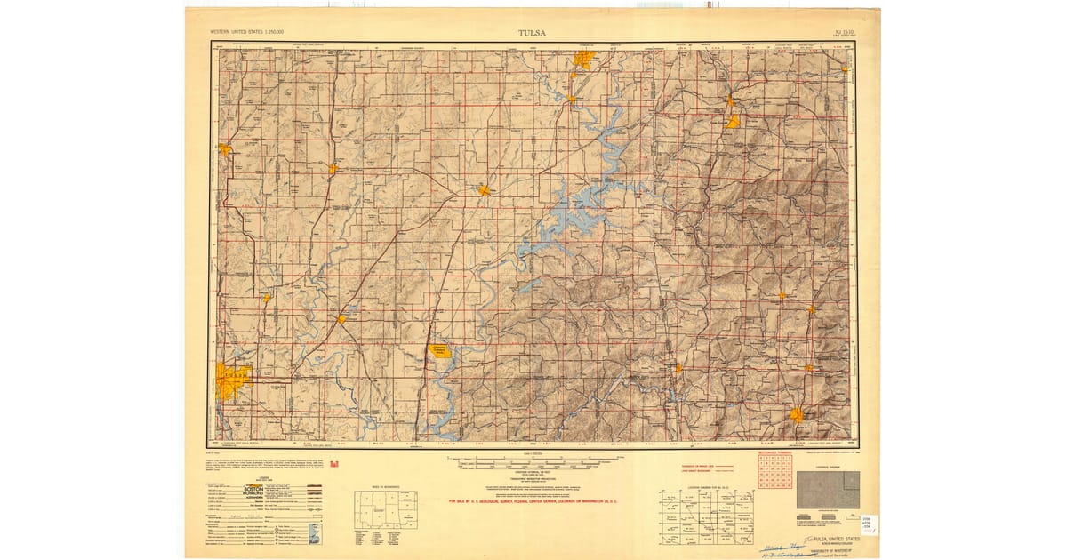 1950s Maps of Broken Arrow, Oklahoma | Pastmaps