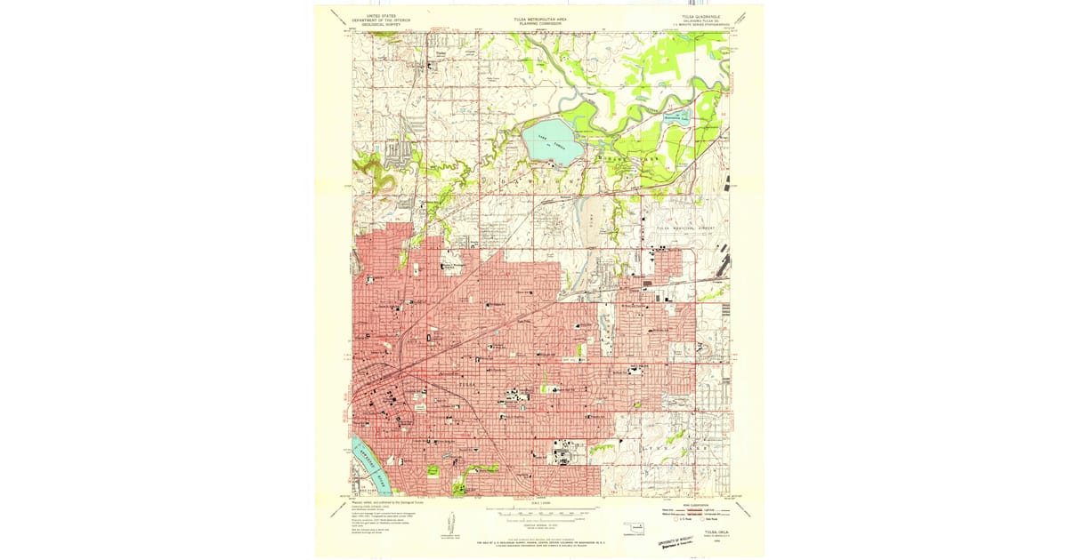 1954 Map of Tulsa, OK — High-Res | Pastmaps