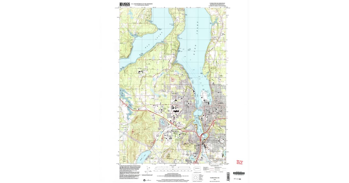 1997 Map of Tumwater, WA — High-Res | Pastmaps