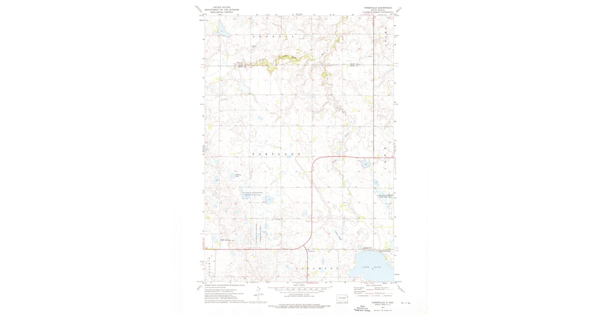 1973 Map of Tunerville, Deuel County, SD — High-Res | Pastmaps