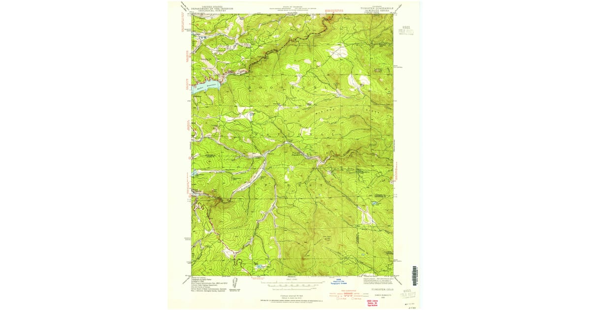 1940s Maps of Pactolus, CO | Pastmaps