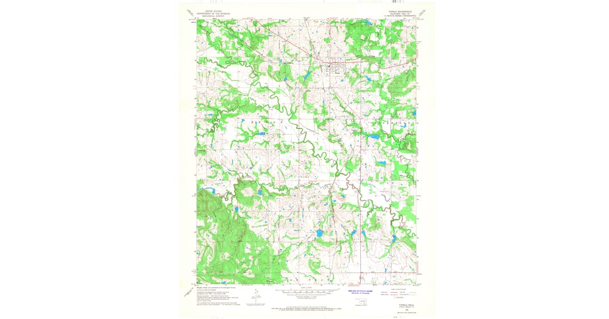 1966 Map of Tupelo, OK — High-Res | Pastmaps