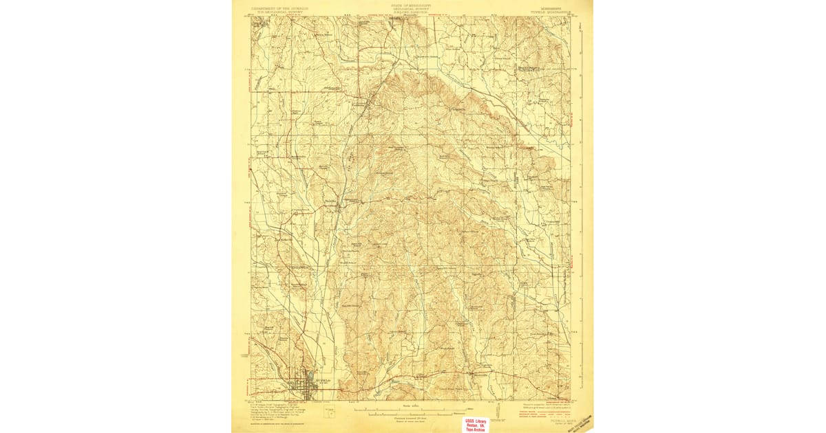 1923 Map of Tupelo, MS — High-Res | Pastmaps
