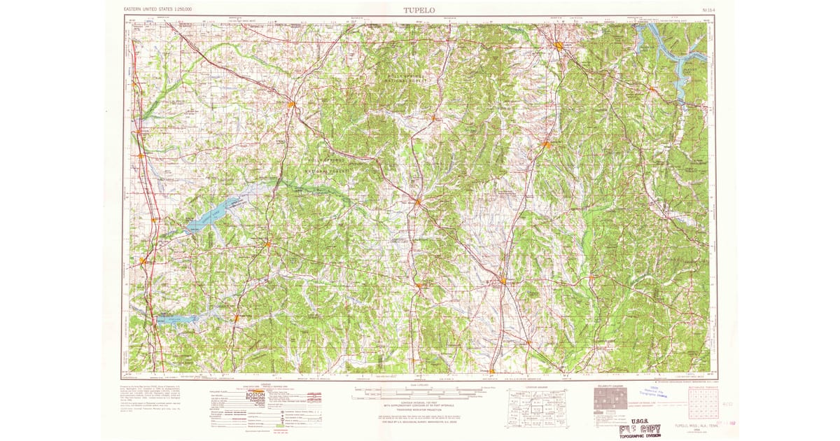 Old Maps of Nettleton, MS for Metal Detecting | Pastmaps