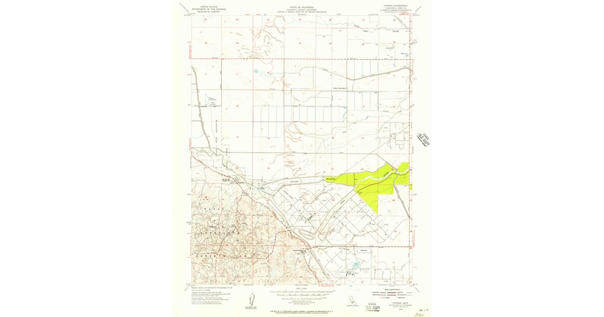 1954 Map of Tupman, CA — High-Res | Pastmaps