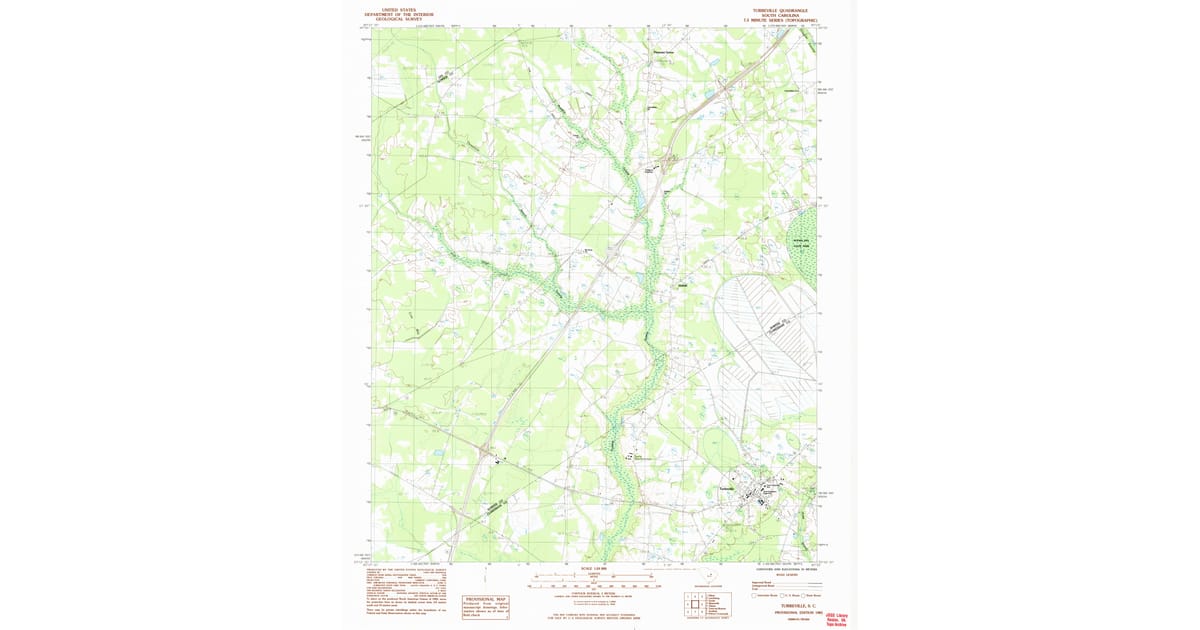 1983 Map of Turbeville, SC — High-Res | Pastmaps