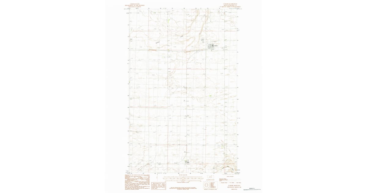 1984 Map of Turner, MT — High-Res | Pastmaps