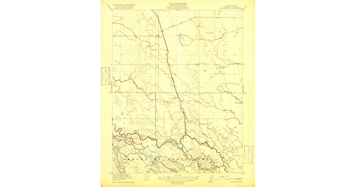 1918 Map of Turner Ranch, Merced County, CA — High-Res | Pastmaps