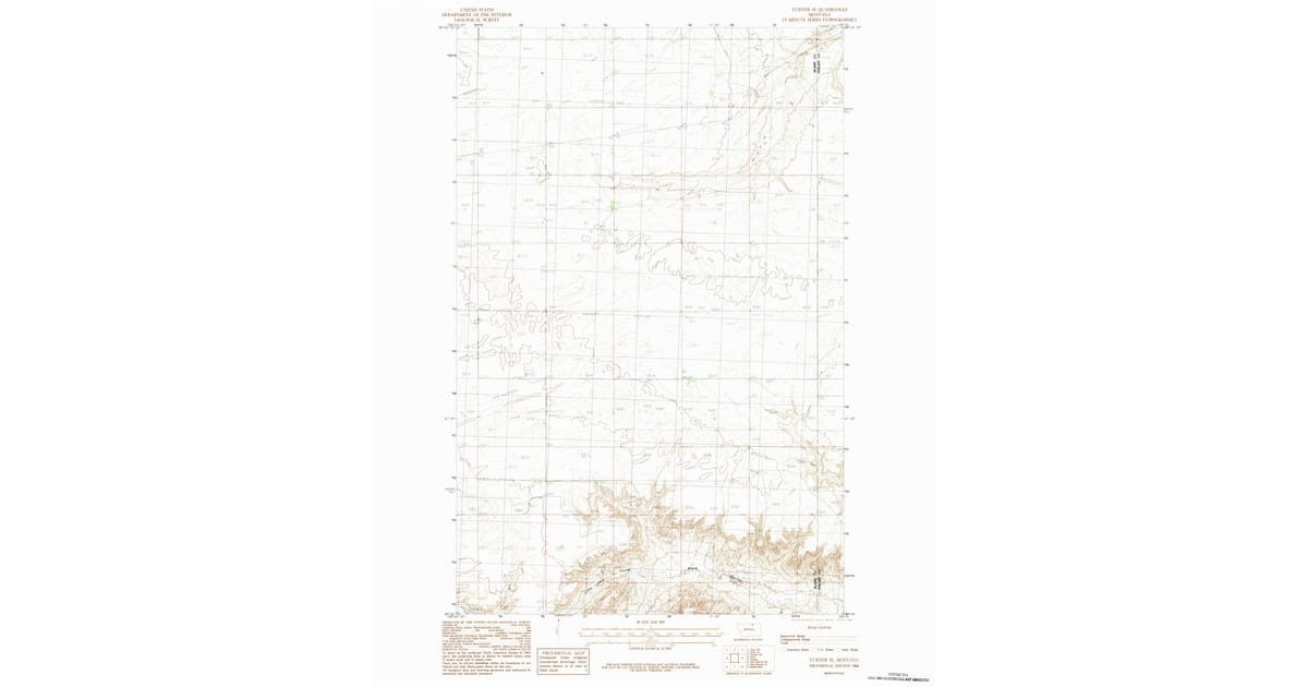 1984 Map of Turner SE, Blaine County, MT — High-Res | Pastmaps
