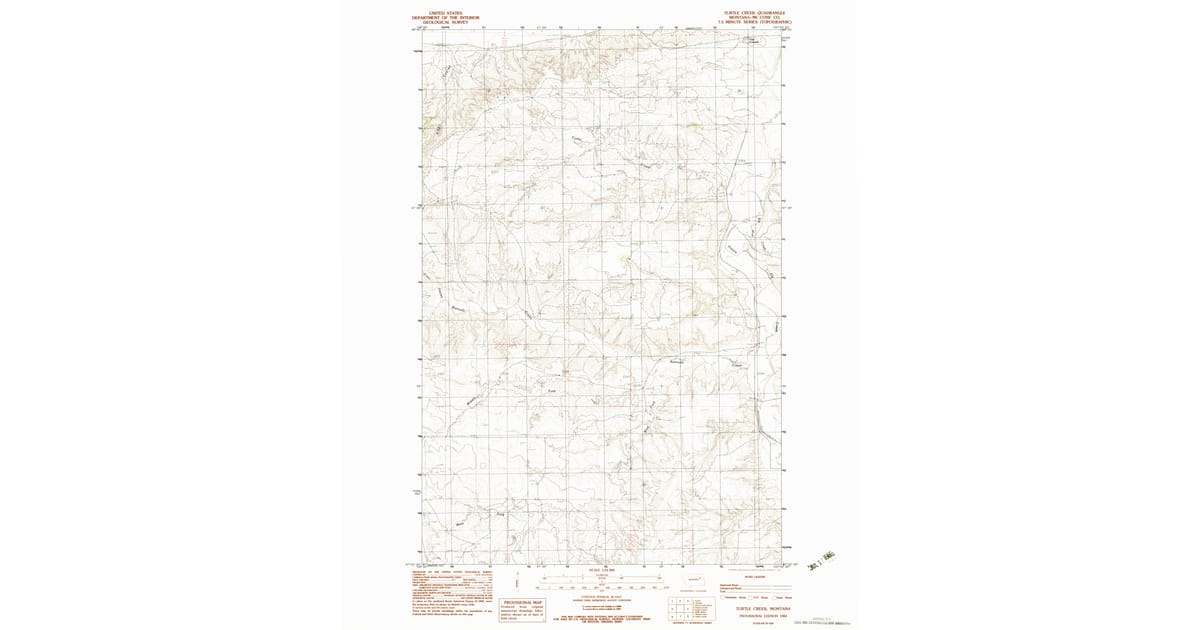 1983 Map of Turtle Creek, McCone County, MT — High-Res | Pastmaps