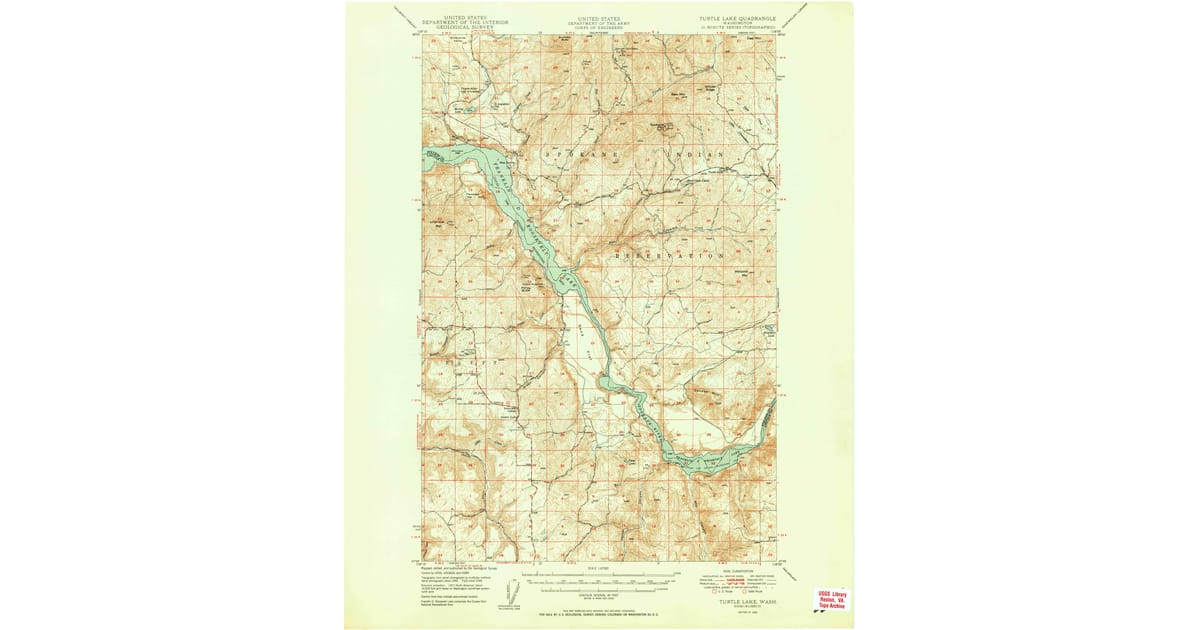 1950 Map of Turtle Lake, Stevens County, WA — High-Res | Pastmaps