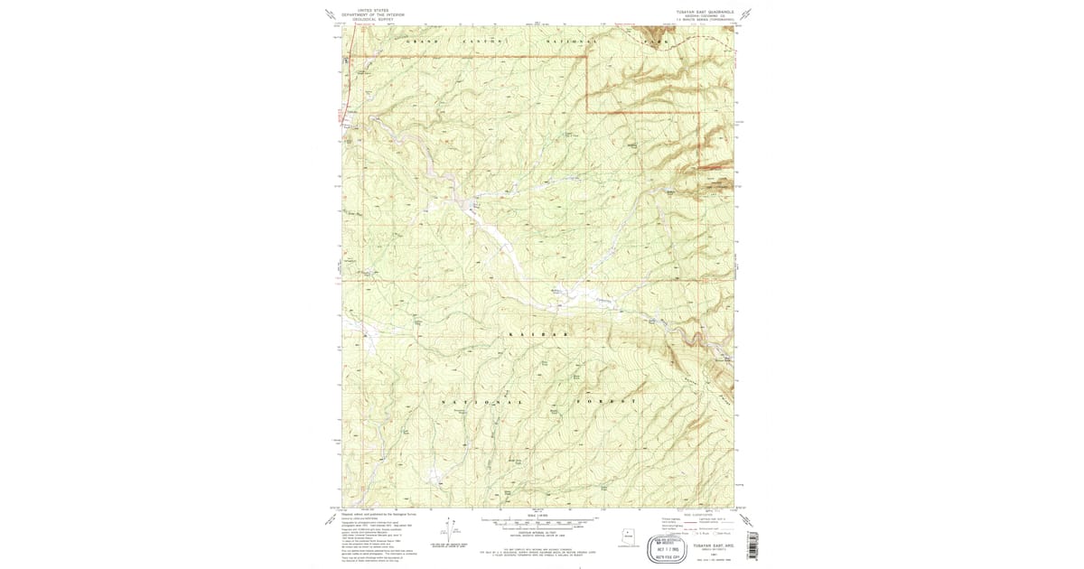 1981 Map of Tusayan East, Coconino County, AZ — High-Res | Pastmaps