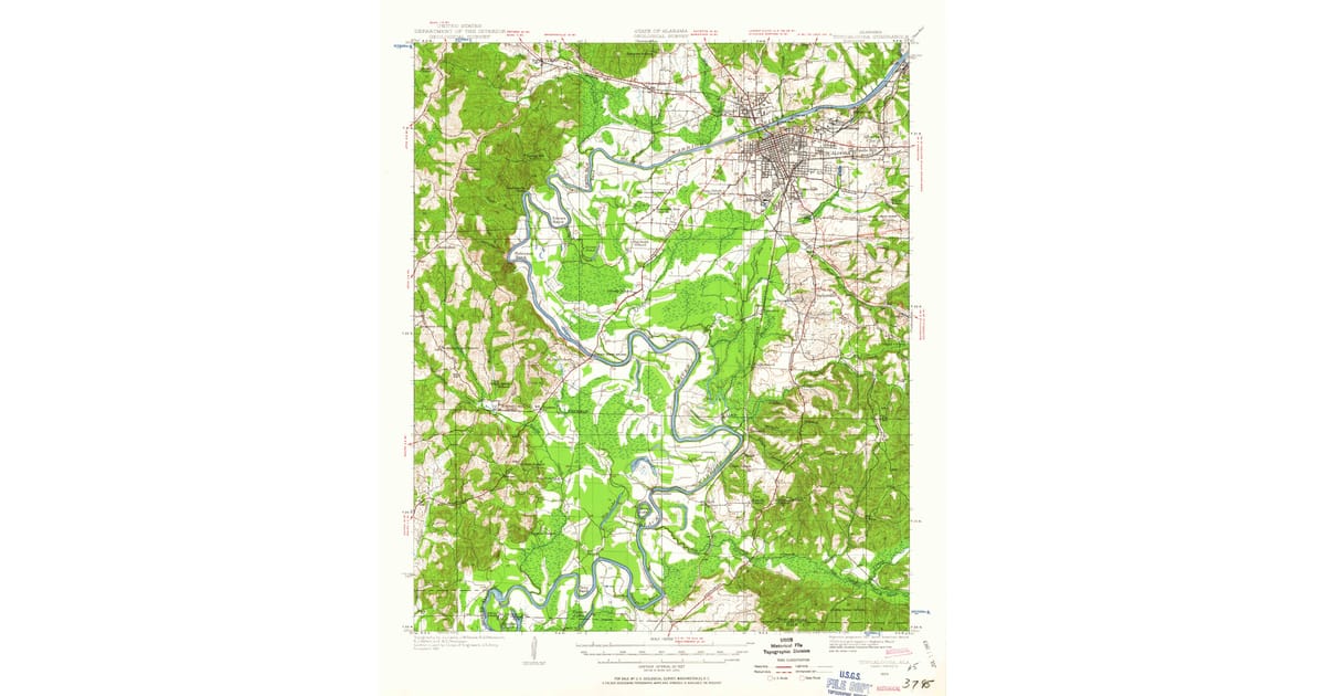 Old Maps of Running Brook, Tuscaloosa | Pastmaps