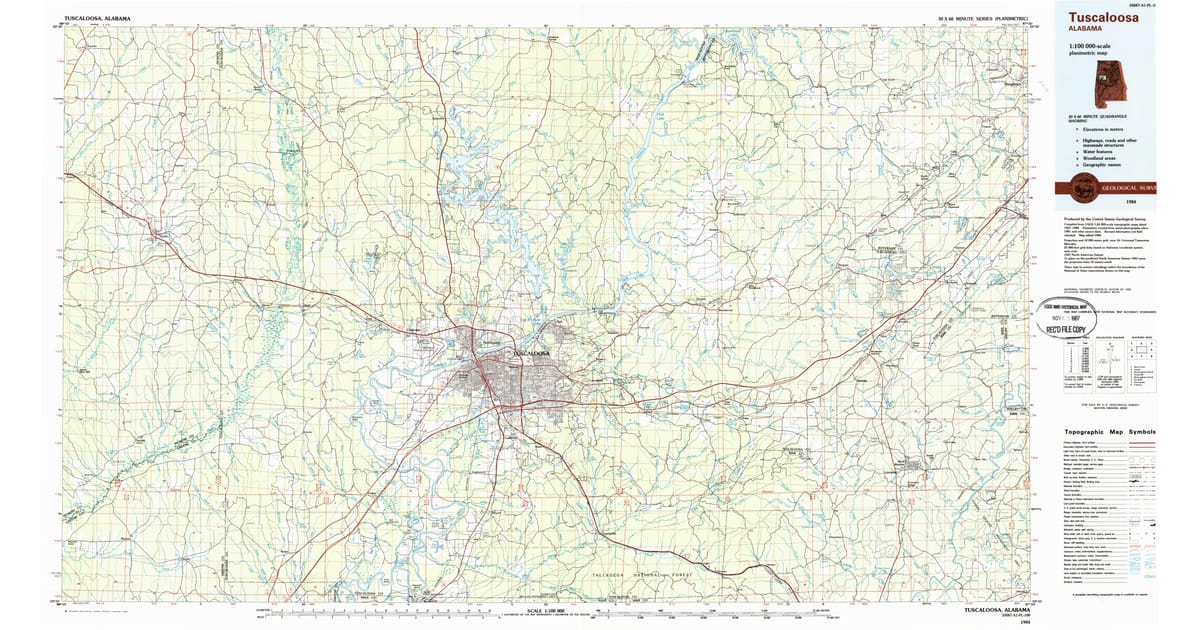 1980s Maps of Harbor Ridge, Tuscaloosa | Pastmaps