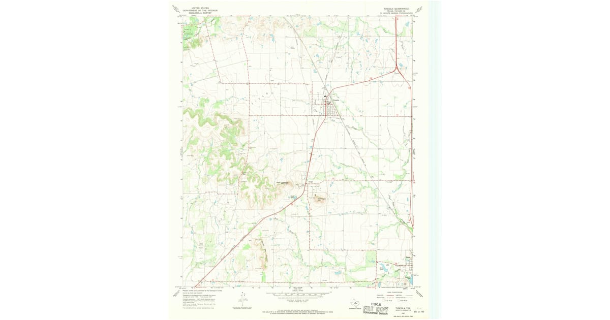 1967 Map of Tuscola, TX — High-Res | Pastmaps