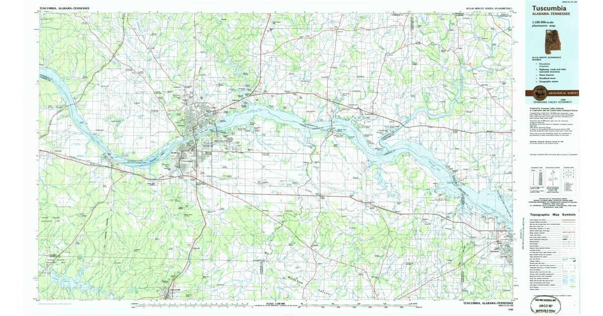 1980s Maps of Letson Settlement, AL | Pastmaps