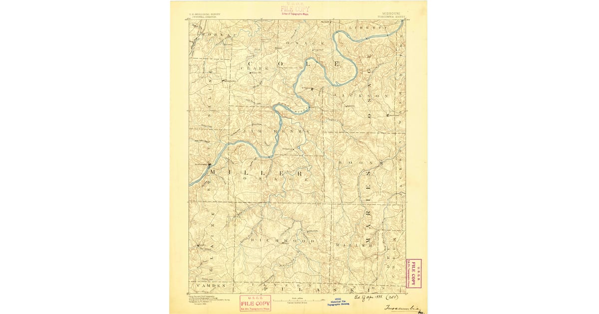 1800s (19th Century) Maps of Tuscumbia, MO | Pastmaps