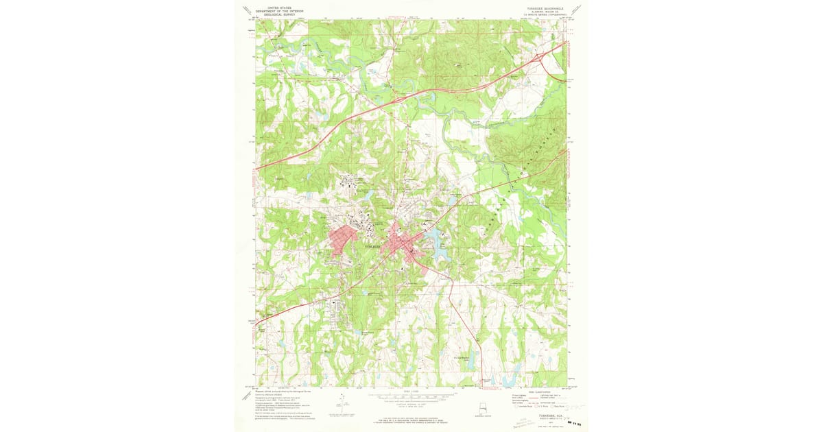 1971 Map of Tuskegee, AL — High-Res | Pastmaps