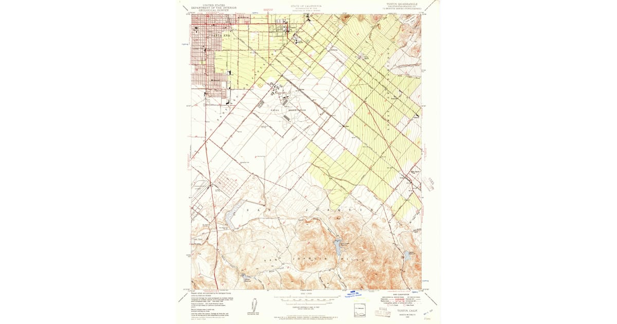 1948 Map of Tustin, CA — High-Res | Pastmaps