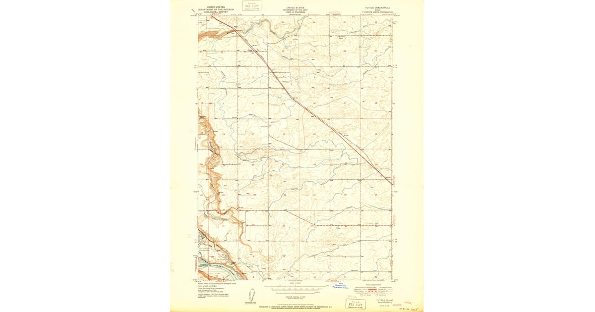 1951 Map of Tuttle, Gooding County, ID — High-Res | Pastmaps