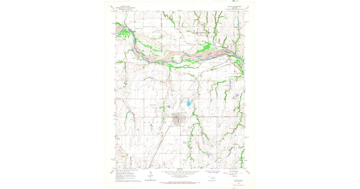 1966 Map of Tuttle, OK — High-Res | Pastmaps