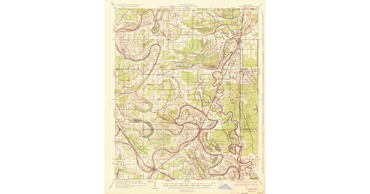 1935 Map of Tutwiler, MS — High-Res | Pastmaps
