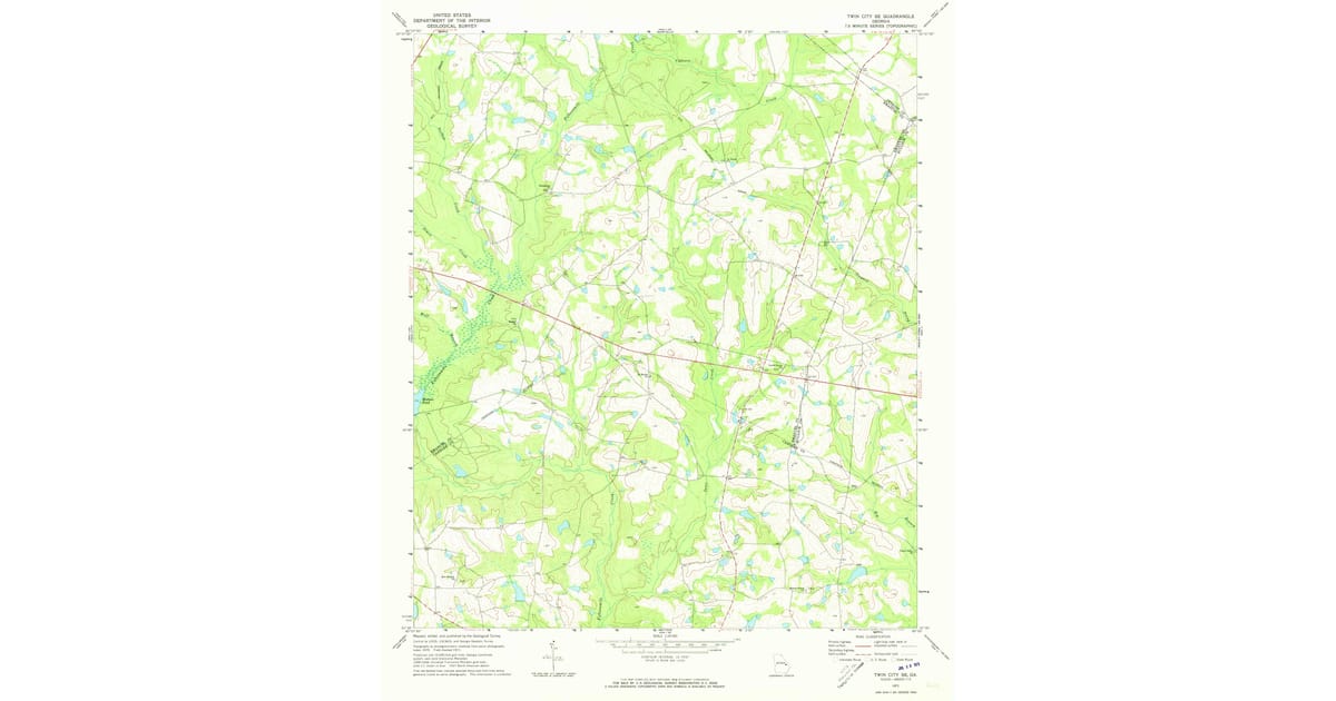 1970s Maps of Jenkins County, GA | Pastmaps