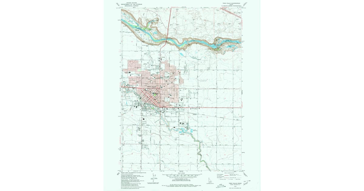 1979 Map of Twin Falls, ID — High-Res | Pastmaps