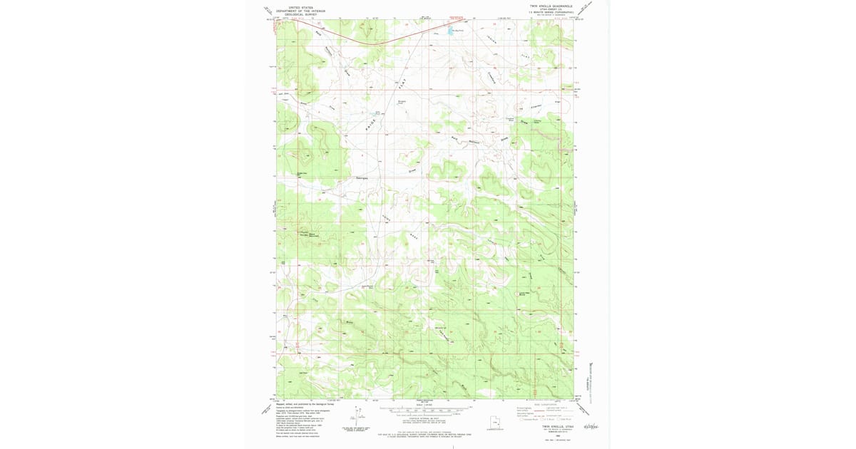 1983 Map of Twin Knolls, Emery County, UT — High-Res | Pastmaps